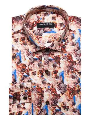 MASUTTO Caracas Print Button-up Long Sleeve Shirt - Multicolor