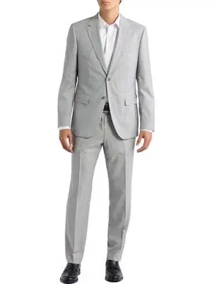 BOSS Huge Trim Fit Virgin Wool Suit