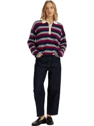 Chinti & Parker Merino Stripe Polo Top - Multi