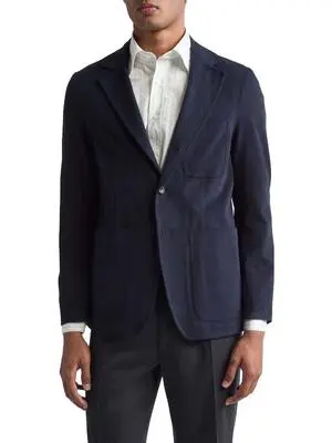 J. MUESER Campania Cotton Jacket - Navy