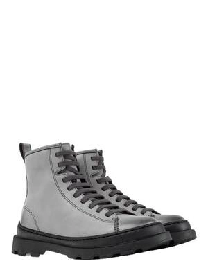 Camper Brutus Leather Bootie - Medium Gray