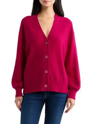 CISSA Wool & Cashmere Cardigan - Fuchsia