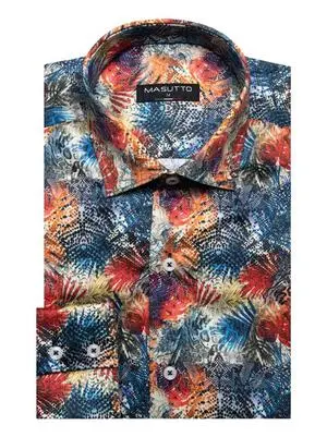 MASUTTO Garcia Print Button-up Long Sleeve Shirt - Multicolor