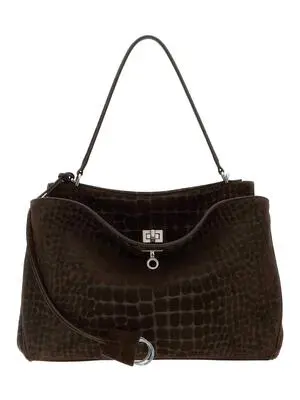 Balenciaga Suede Rodeo Handbag - Brown