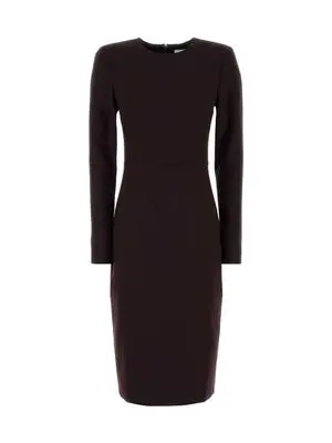 Victoria Beckham Aubergine Stretch Polyester Blend Dress - Purple