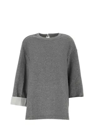Carven Grey Nylon Blend Oversize Sweatshirt - Gray