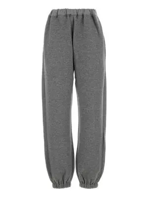 Carven Dark Grey Nylon Blend Joggers - Gray