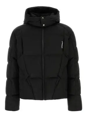 Off-White Nylon Blend Padded Jacket - Black