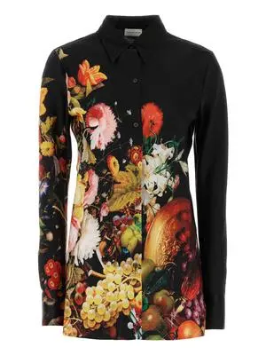 Dries Van Noten Printed Satin Calima Shirt - Multicolor