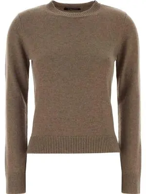 Max Mara S Cappuccino Wool Blend Fresia Sweater - Brown