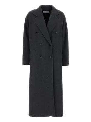 Max Mara Max Mara Women Dark Grey Cashmere Blend Cadmio Coat Gray