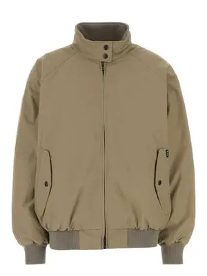 Prada Khaki Cotton Blend Down Jacket - Green