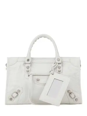 Balenciaga Leather Small Le City Handbag - White