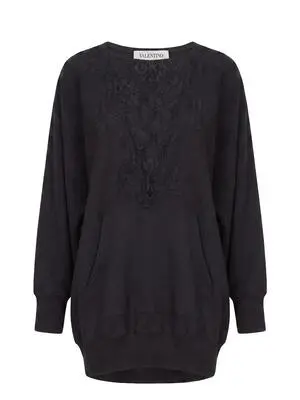 Valentino Garavani Valentino Garavani Women `Lace` Jersey Sweatshirt Multicolor