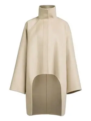 Alaïa Neutrals Coats Oversized Coats - Cream