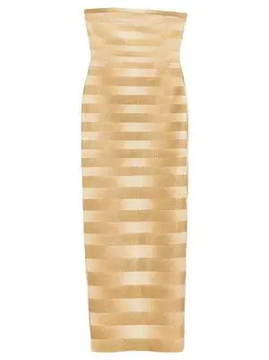 Herve Leger Herve Leger Gold Dresses - Evening Dresses Women Gold
