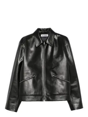 JIL SANDER Jackets Leather Jackets - Black