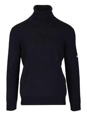 Bottega Veneta Navy Wool Turtleneck Sweater - Blue