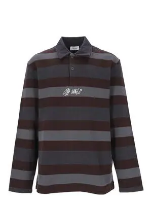 Off-White Long-sleeved Polo Shirt - Multicolor
