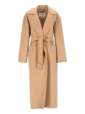 Max Mara Ready Icon Coat In Camel - Cream