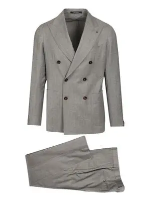 Tagliatore Tagliatore Men Montecarlo Double-Breasted Suit Gray