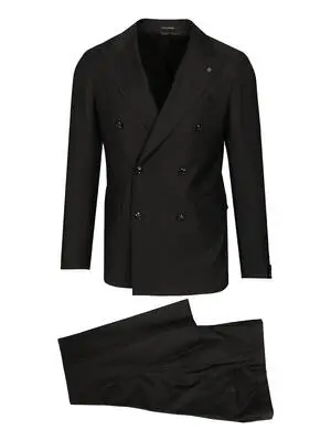 Tagliatore Vesuvius Double-breasted Suit - Black