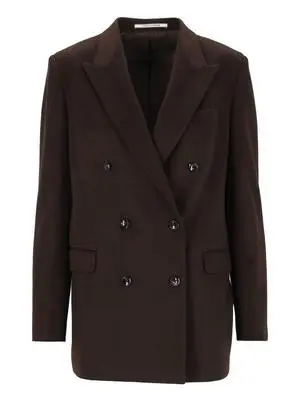 Tagliatore Jasmine Oversized Blazer In Cashmere - Brown