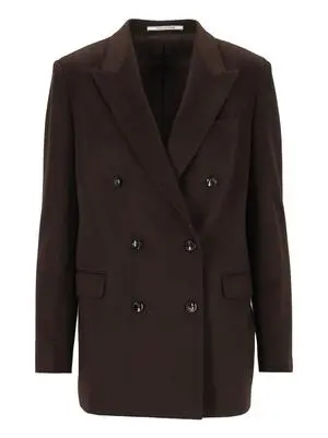 Tagliatore Jasmine Oversized Blazer In Cashmere - Brown