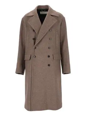 Dries Van Noten Dries Van Noten Men Oversized Double-Breasted Wool Coat Gray