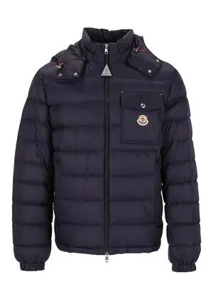Moncler Moncler Men Verith Short Down Jacket With Hood Blue