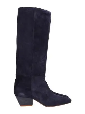FORTE_FORTE High-top Suede Boots - Blue