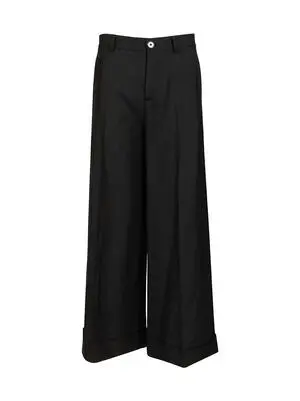 Celine Wool Gabardine Dock Trousers - Black