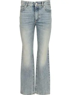 Alexander McQueen Mcqueen Women Straight-Leg Jeans Blue