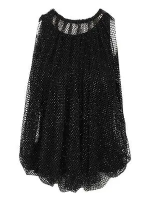 Sportmax Sportmax Women Mesh Top With Crystals Black