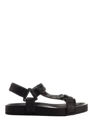 Bottega Veneta Leather Sandal - Black