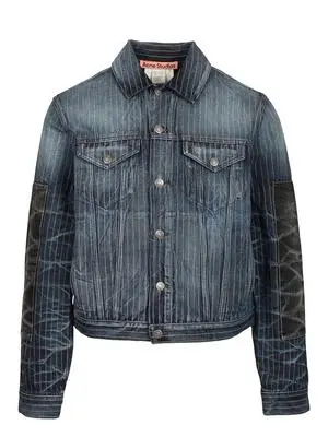 Acne Studios Patchwork Denim Jacket - Blue