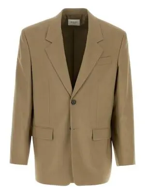 Saint Laurent Khaki Wool Blend Blazer - Green