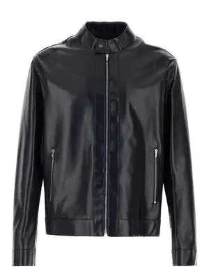 Fendi Midnight Leather Jacket - Blue