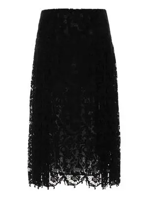 Fendi Macrame Lace Skirt - Black