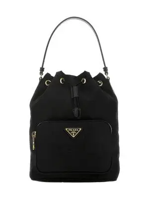Prada Re-nylon Duet Bucket Bag - Black