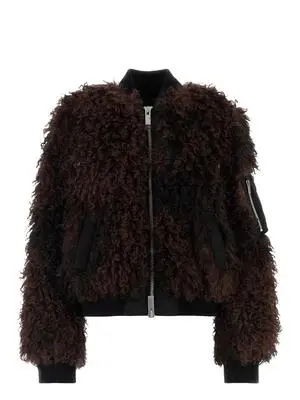 Sacai Eco Fur Bomber Jacket - Brown