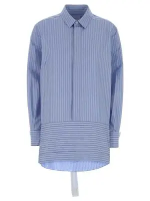 Sacai Embroidered Poplin Shirt Dress - Multicolor