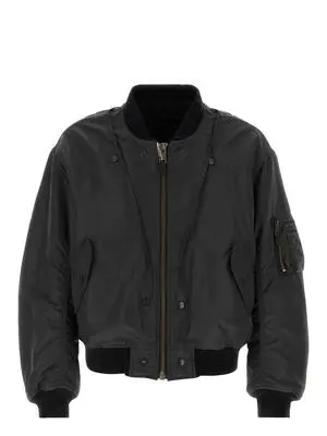 MAISON MARGIELA Charcoal Nylon Blend Bomber Jacket - Gray