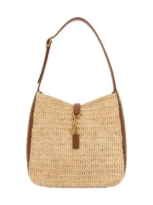 Saint Laurent Raffia Small Le 5 Ã¡ 7 Shoulder Bag - Brown