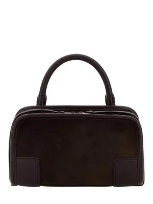 Loewe Dark Leather Mini Amazona Handbag - Brown