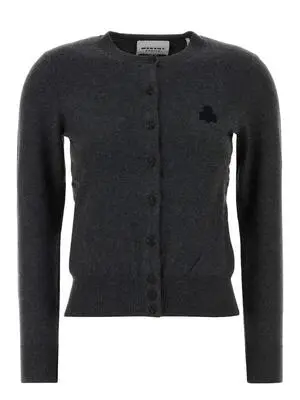 Isabel Marant Étoile Charcoal Cotton Blend Mona Cardigan - Gray