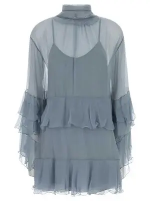 Chloé Powder Crepe Dress - Blue