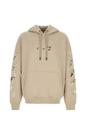 Off-White Off White Men Cappuccino Cotton Oversize Sweatshirt Brown