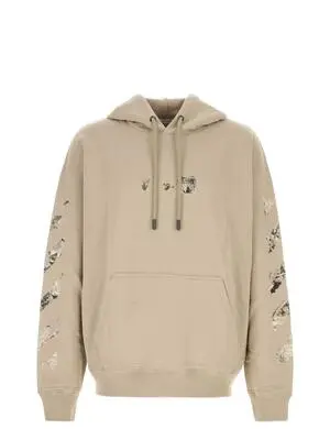 Off-White Off White Men Cappuccino Cotton Oversize Sweatshirt Brown