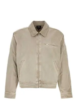 A.p.c. A.P.C. Men Grey Denim Alexis Jacket Yellow